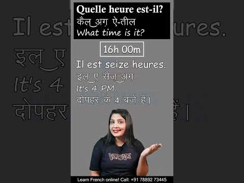 How to say IT'S 1600 HOURS (4 PM) in French?