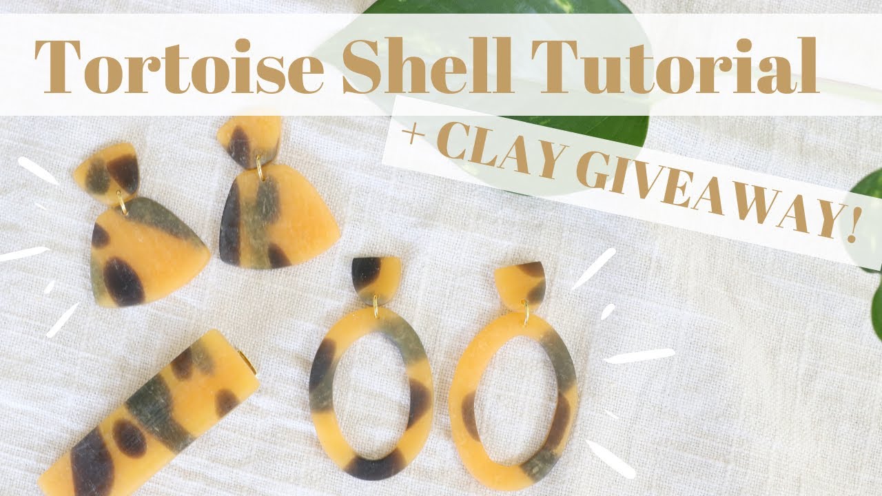 TORTOISE SHELL POLYMER CLAY EARRINGS TUTORIAL WITH TRANSLUCENT CLAY | TORTOISE SHELL EARRINGS DIY