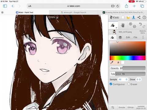 Anime girl coloring