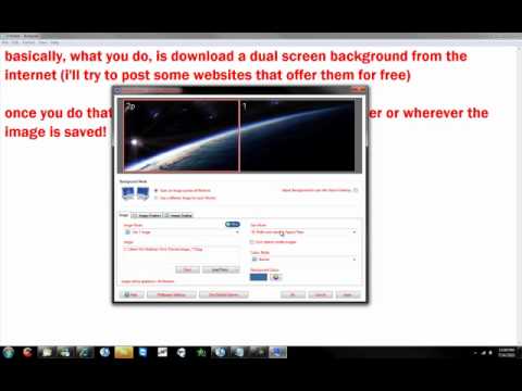 How to setup a dual screen background!