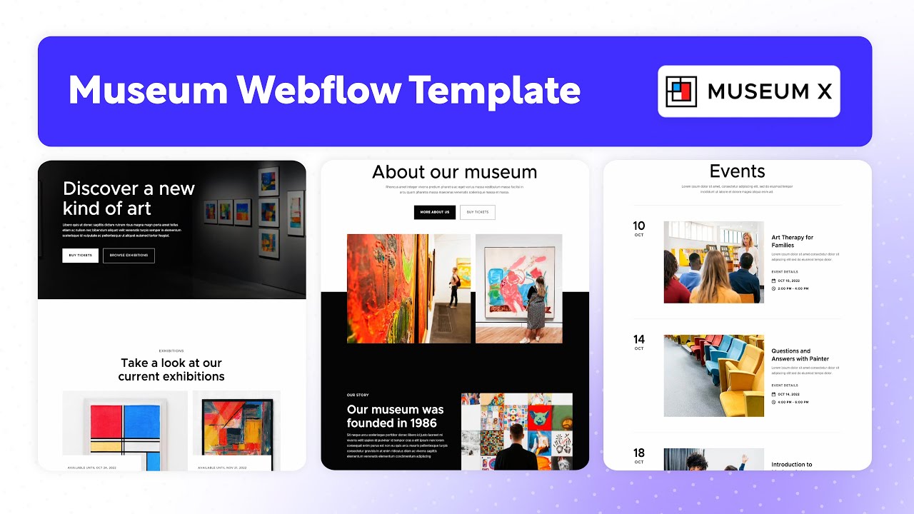 Museum Gallery Website Template | Museum X - BRIX Templates