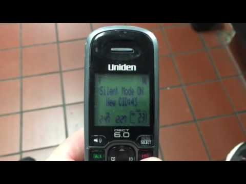 Quick way to turn off silent mode on a uniden phone