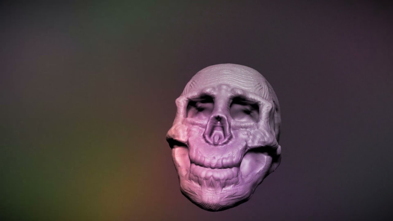 3D MODELING HUMAN SKULL REALISTIC WITH RENDERING