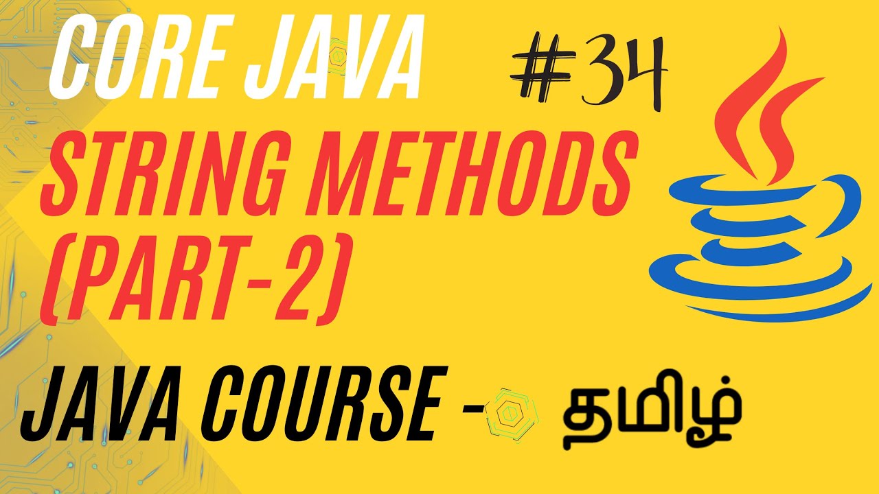 String Methods | Java Course in Tamil | Ganesh Teaching Studio