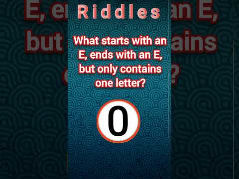 What starts with an E, ends with an E, but only contains one letter?
