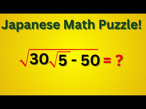 Japanese | Can You Solve This Square Root Algebra Puzzle? | Math Olympiad | Square Root Trick Japan
