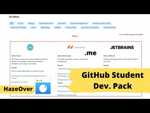 GitHub Student Developer Pack | Services Provided by Github | Use HazeOver Free For Mac | Github - 1