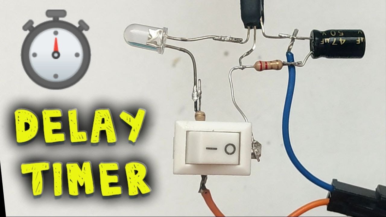 how to make a delay timer circuit with a bc547 transistor