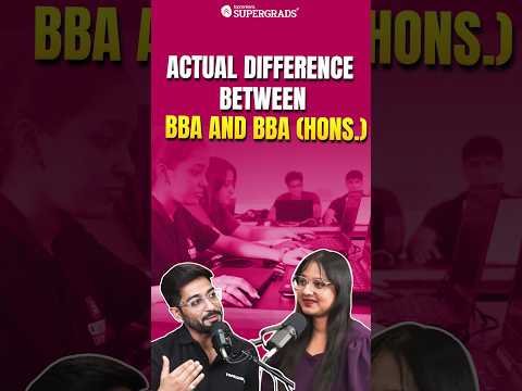 BBA vs BBA Honours: What's the Real Difference? 🤔| Which One is Right for You? | #shorts