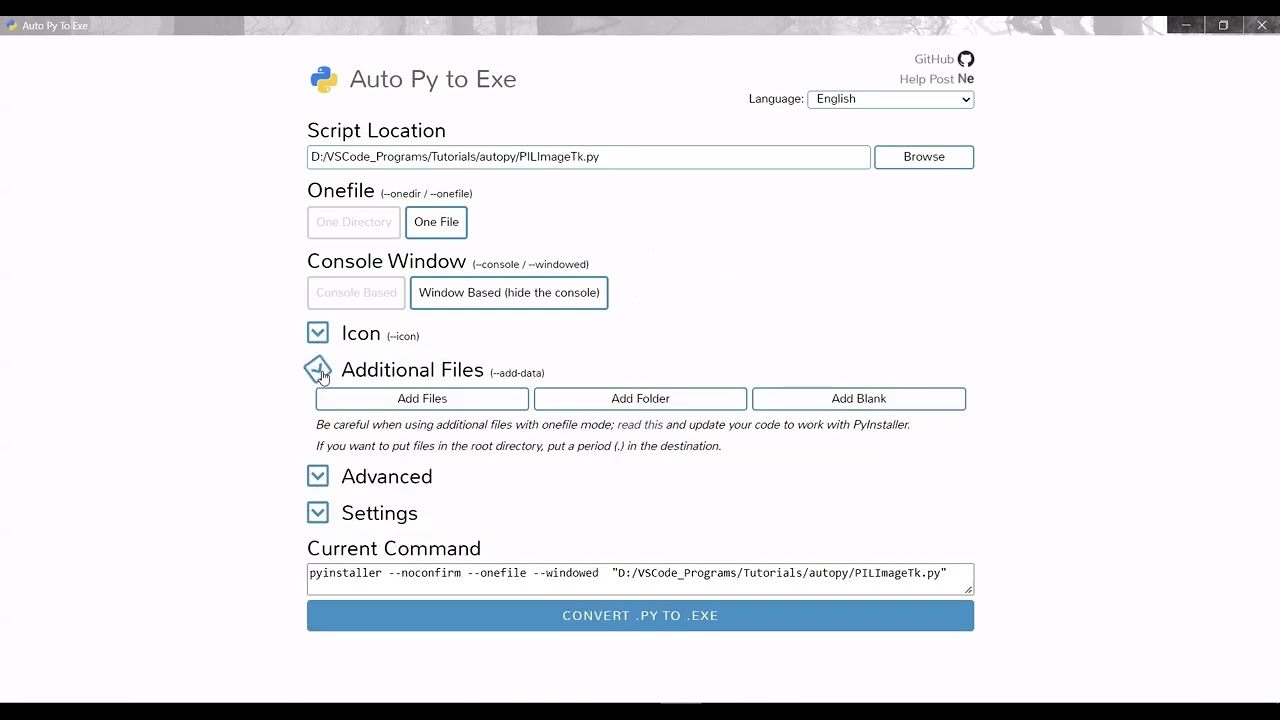 Auto-Py-To-Exe Tutorial - Converting Python Programs to EXE's