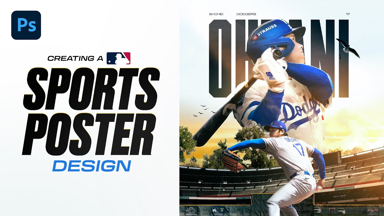 Creating a Shohei Ohtani Sports Poster - Let's Create EP11
