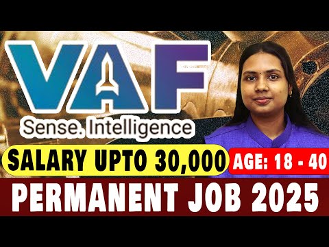 ₹30,000 வரை சம்பளம்! Permanent Job- VAF AERO Job Recruitment - VVVSI Tamilnadu Jobs 2025 #job