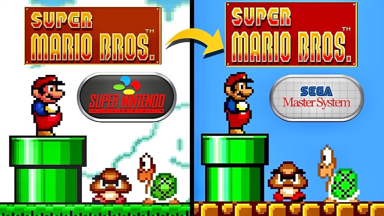 Super Mario Bros. SNES Ported to SEGA MASTER SYSTEM! 4K