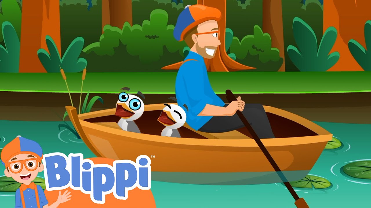 Row Row Row Your Boat Song | BLIPPI | Educational Songs For Kids ... Row Row Row Your Boat Song | BLIPPI | Educational Songs For Kids ...