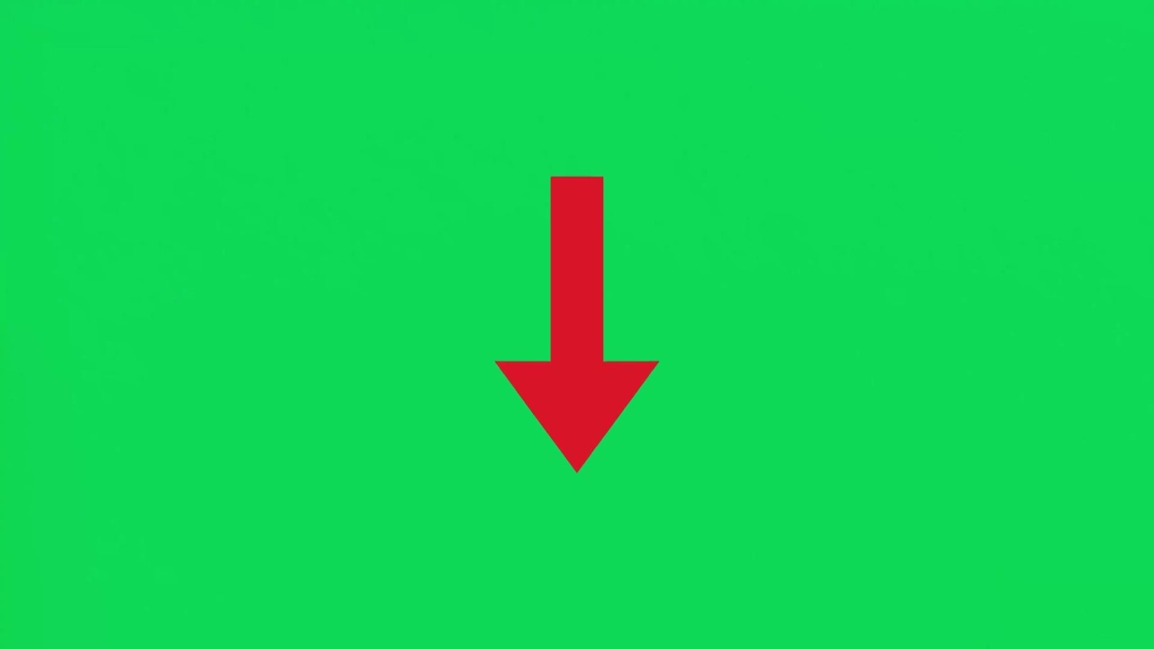 Red Arrow Pointing Down Greenscreen Animation | Global Kreators
