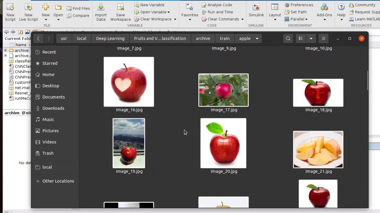 Fruits and Vegetables classification using Deep Learning in MATLAB
