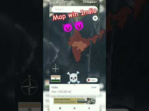 India🇮🇳 VS Ucren🇺🇦 map size comparison| map win India| India is Sigma| #world map #google earth #map