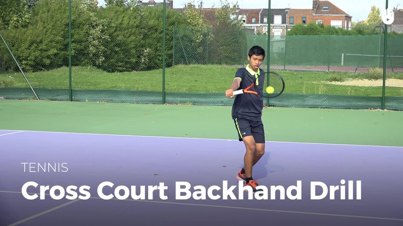 Cross Court Backhand Drill - How to Play Tennis | Sikana