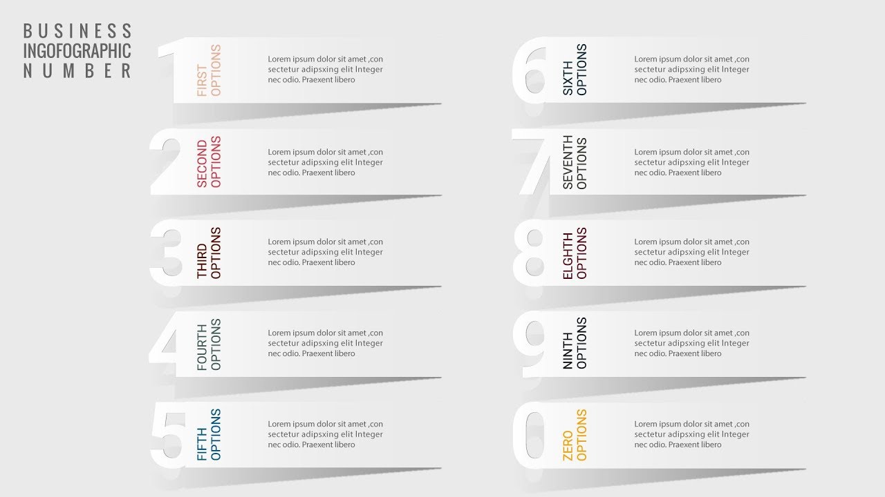 stock vector infographics number options template  Free Download  illustrator tutorial