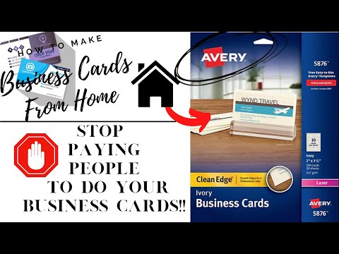 HOW TO MAKE SIMPLE BUSINESS CARDS FROM HOME DIY | CANVA | AVERY