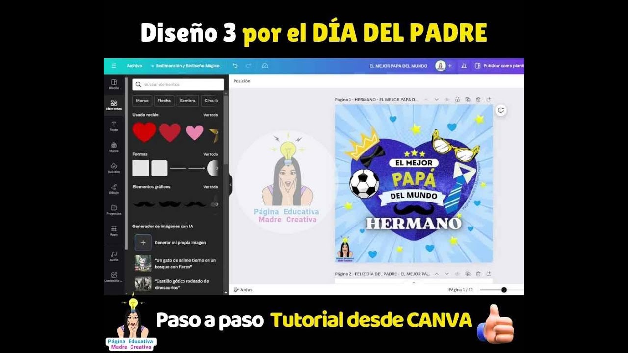 Paso a paso de Diseño por DÍA DEL PADRE
