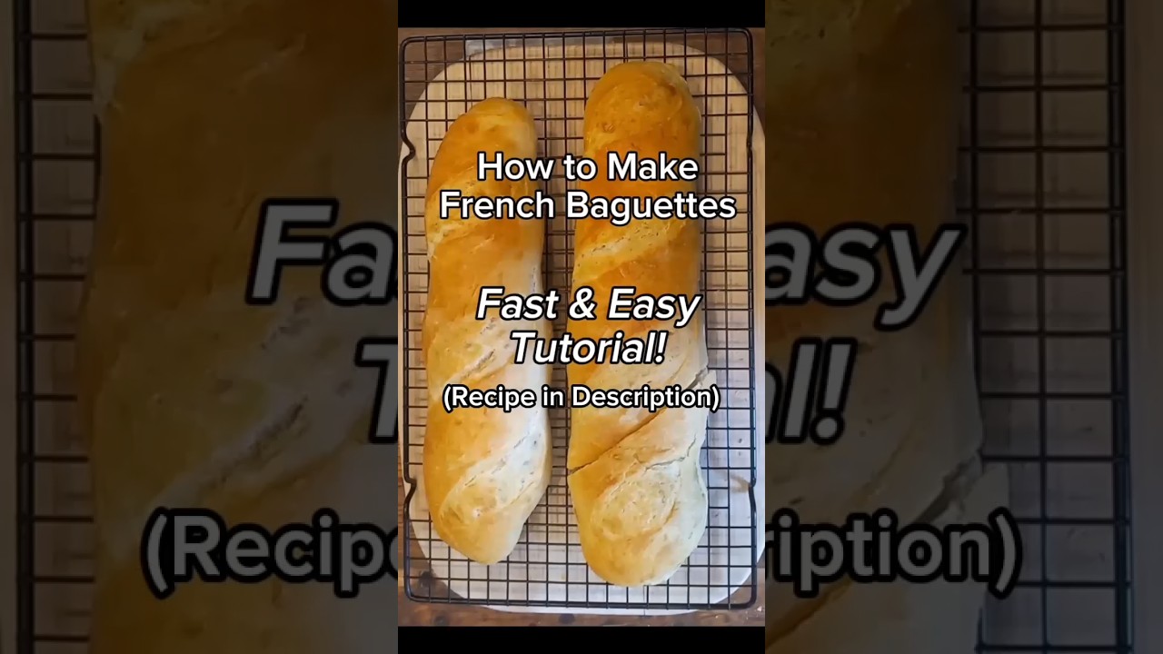 HOW TO MAKE FRENCH BAGUETTE BREAD - Fast & Easy Tutorial! Recipe in Description. #frenchbread