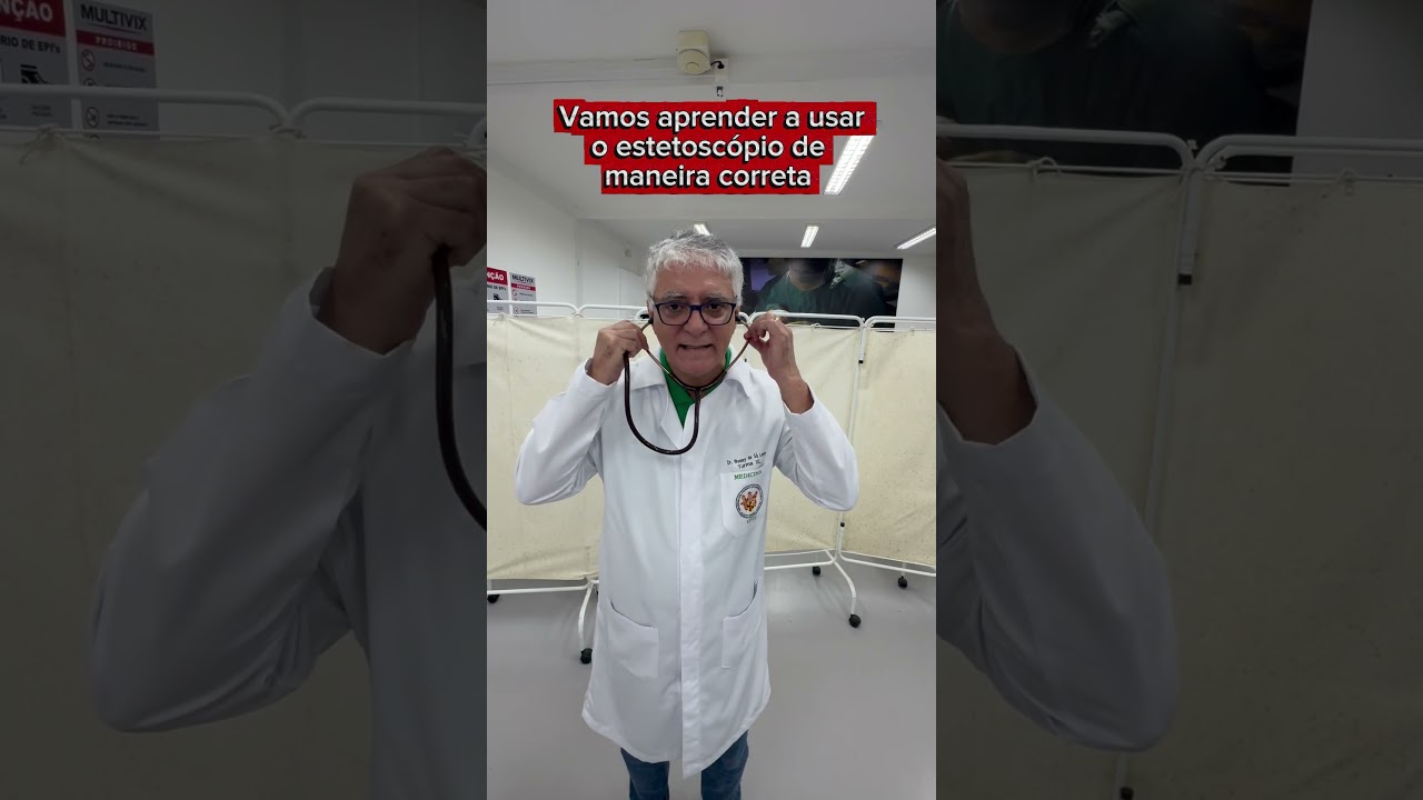 Vamos aprender a usar o estetoscópio de maneira correta. #semiologia #medicina #enfermagem #medicine