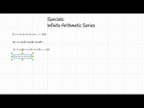 Specials: Infinite Arithmetic Series (Sa = 2 + 5 + 8 + 11 + ... = 3/4???)