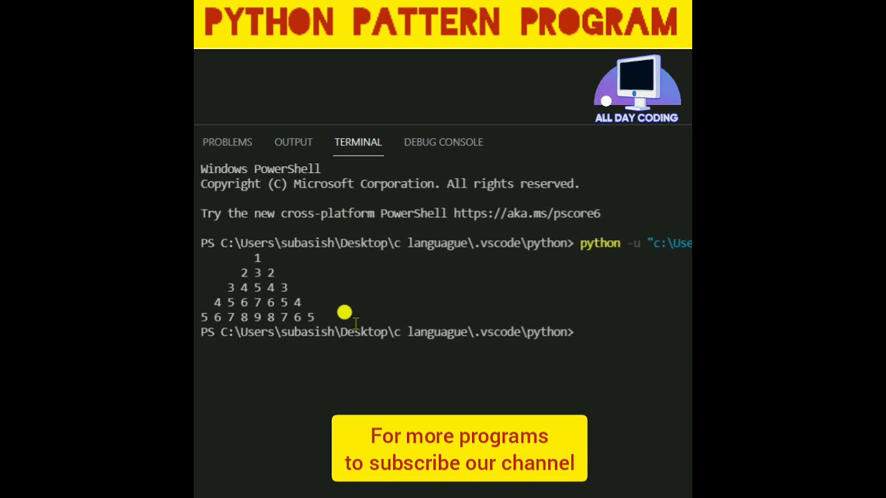 #python 48 To Print Pattern Program In Python Programming | Computer Programming | #shorts #python