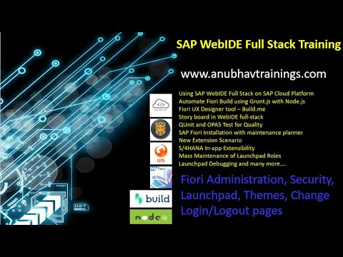Learn SAP WebIDE Full Stack Training | SAP Fiori Launchpad Security Concepts | Build Fiori using ...