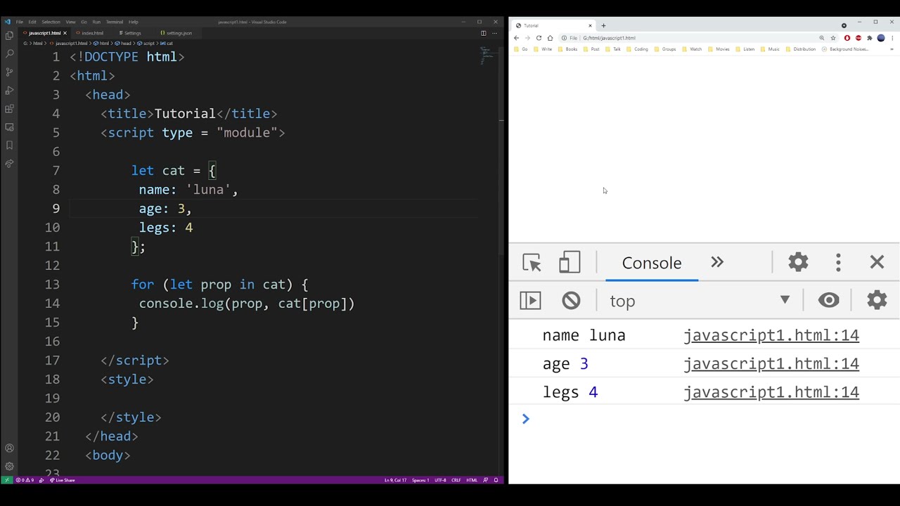 How to iterate object properties in JavaScript (iterate through an object)