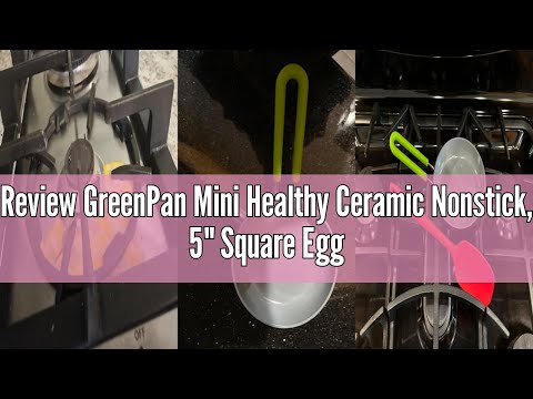Review GreenPan Mini Healthy Ceramic Nonstick, 5" Square Egg Pan, PFAS-Free, Dishwasher Safe, Stay C