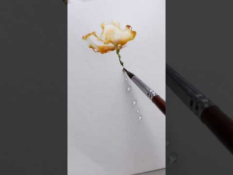 How to paint a loose watercolor flower- Fuummi pinhead brush - •SUPPLY LIST IN DESCRIPTION•