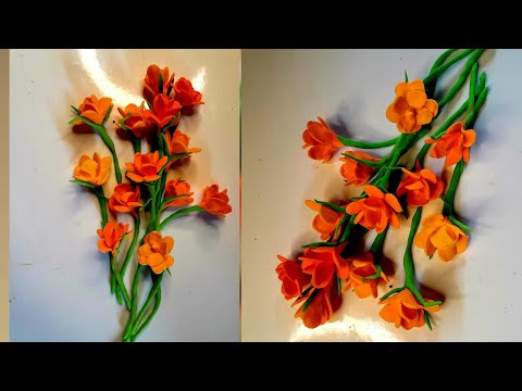 Clay flower making / clay portulaca flowers /ক্লে দিয়ে ফুল বানানো / ক্লে দিয়ে জিনিস বানানো।