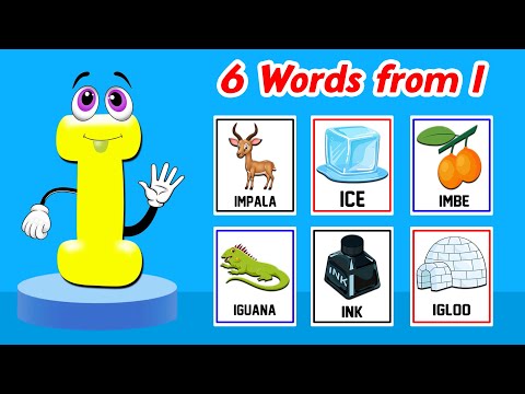 Words That Start With I | Learn 6 Words From Alphabet I | Learn Alphabet I | Kids Learning Videos