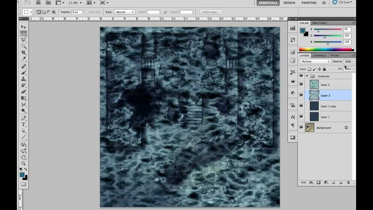 How to create an underwater map