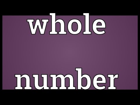 Whole number Meaning