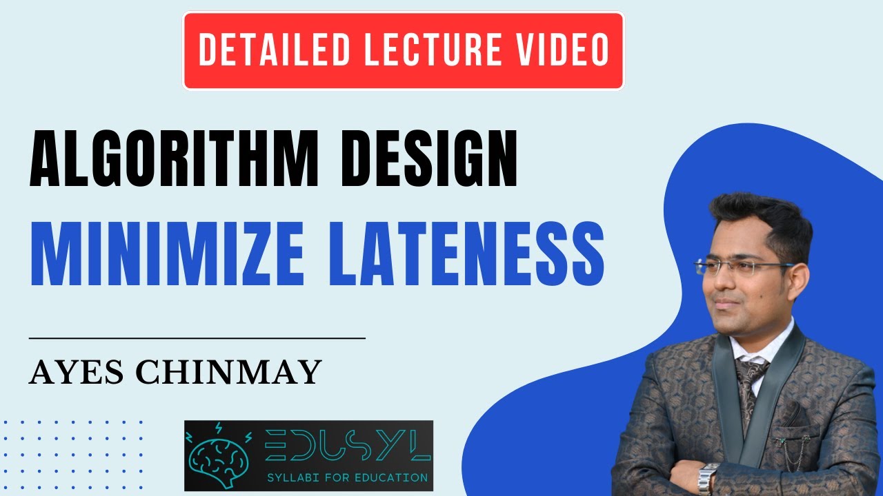 Algorithm Design | Greedy Algorithm | Scheduling to Minimize Lateness #algorithm #algorithmdesign