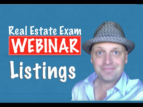 Real Estate Exam Webinar - Listings