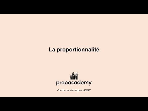 La proportionnalité - Concours infirmier pour AS/AP