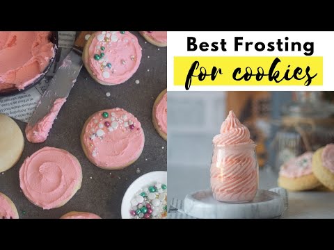 Simple Buttercream frosting for Cutout Cookies that hardens