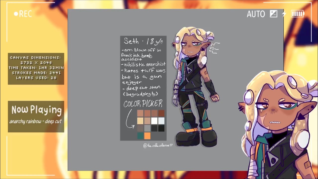 making a splatoon oc! | speedpaint