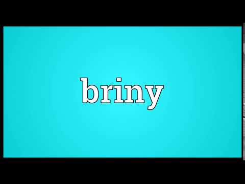 Briny Meaning | Wordogram