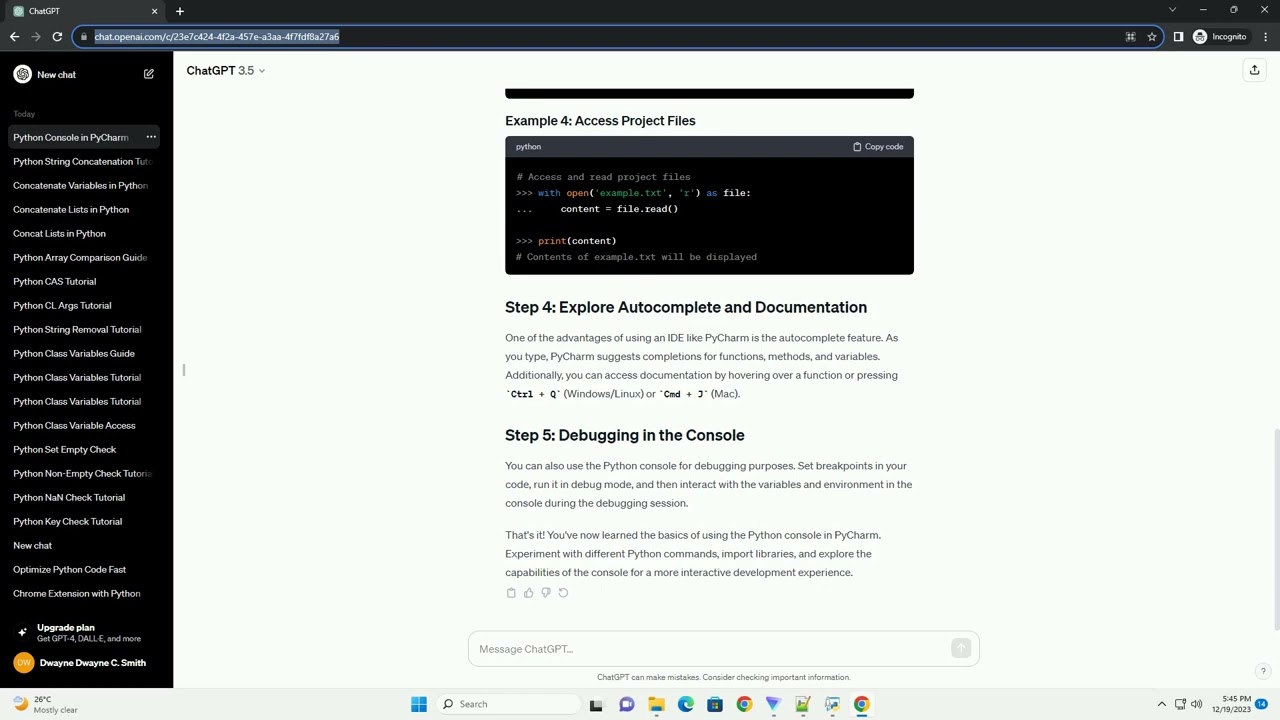 python console in pycharm