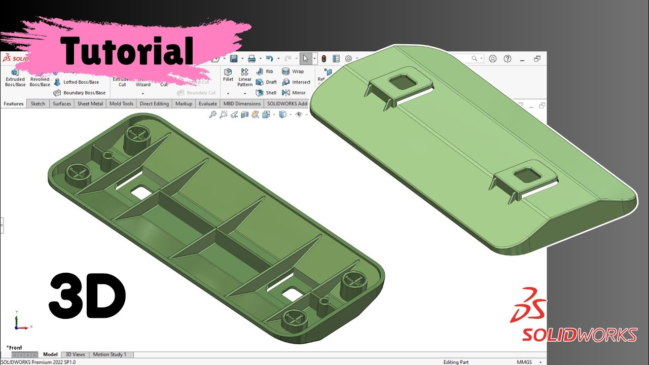 SolidWorks Tutorial Plastic Modeling - Base