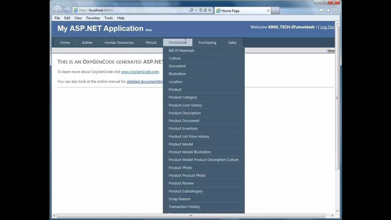 Virtual and Db Schemas in OxyGen Code Generator