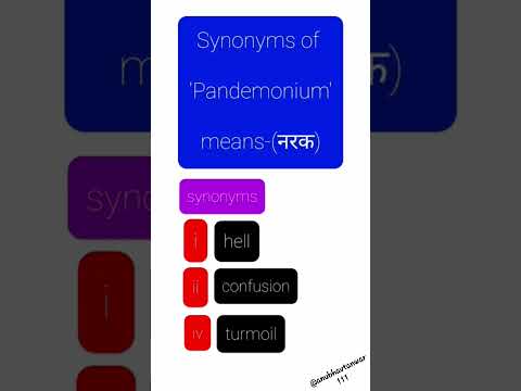 Synonyms of 'Pandemonium' #shortsfeed #short