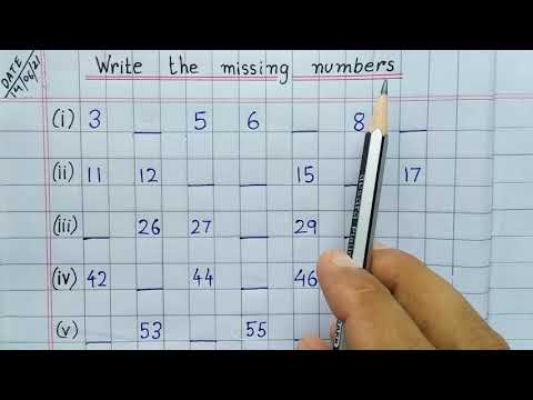 How to write the Missing Numbers