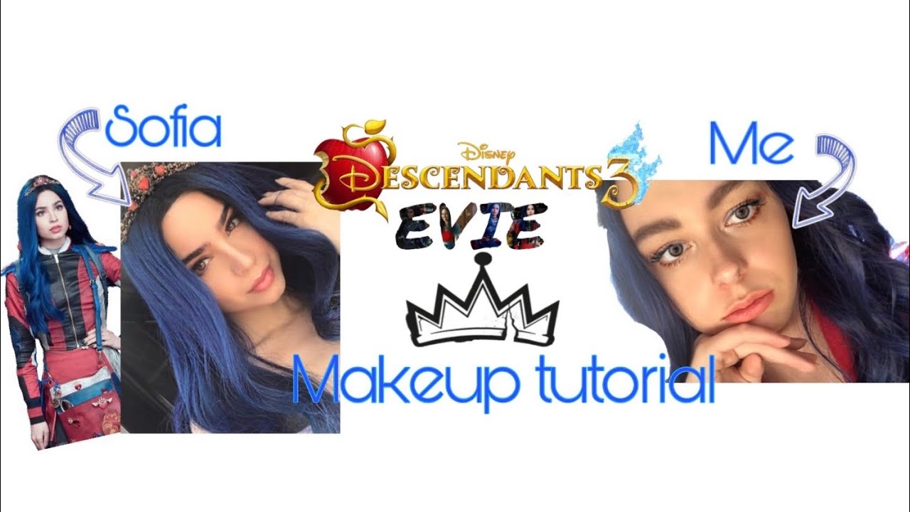 Evie (Sofia Carson) descendants 3 makeup tutorial 💙