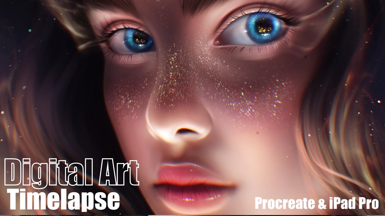 Digital Painting Timelapse - Stargirl Portrait